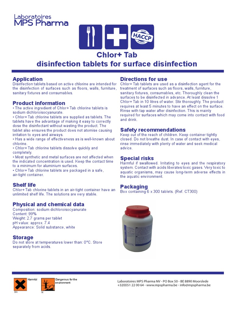 Chlorine Tablets SPC | PDF
