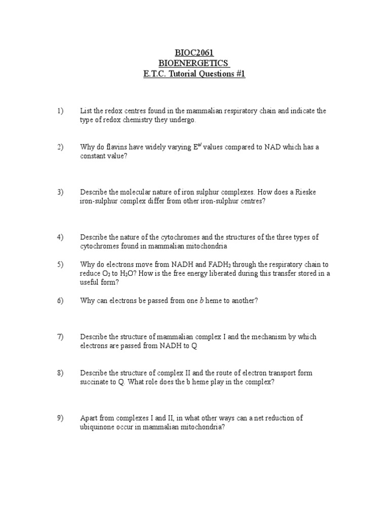 Tutorial Worksheet #6 ETC #1 2016-17 | PDF