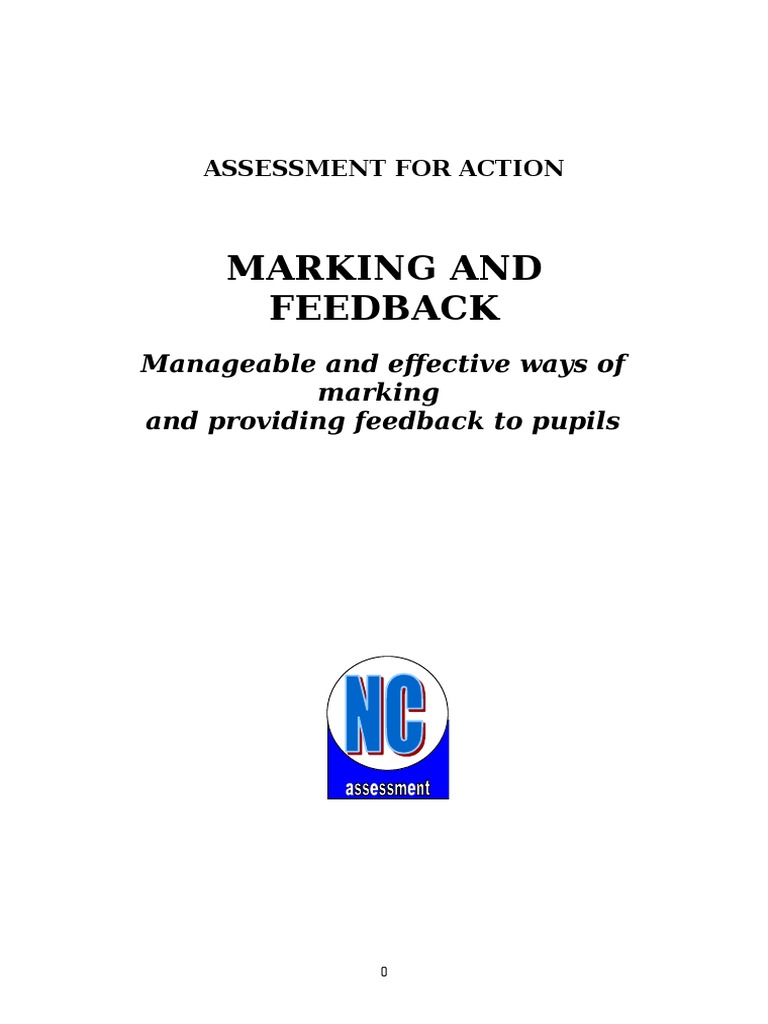 Effective Marking and Feedback Strategies | PDF | Educational ...