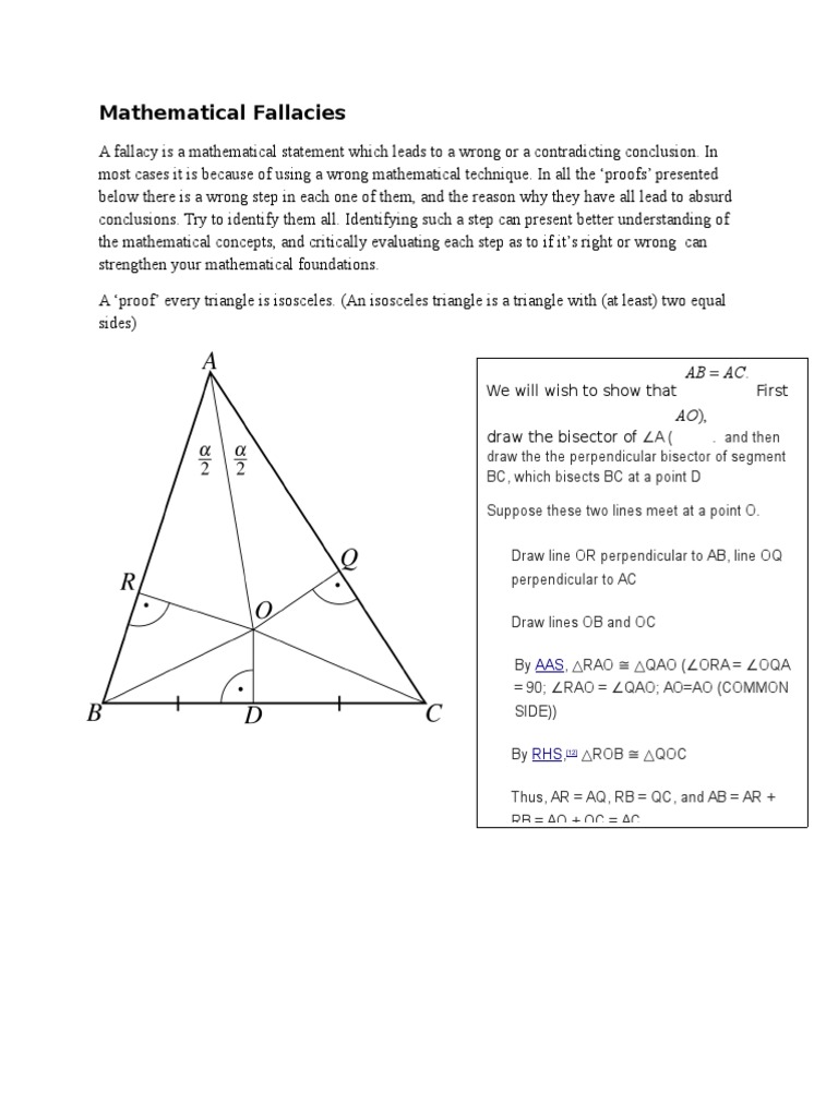 Exposing Common Mathematical Fallacies: Identifying Flawed Steps in ...