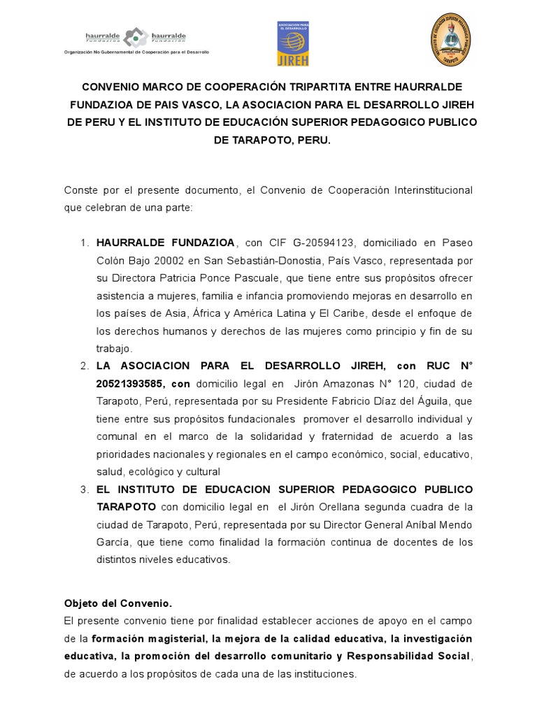 Convenio Tripartito | PDF | Perú | Comunicación