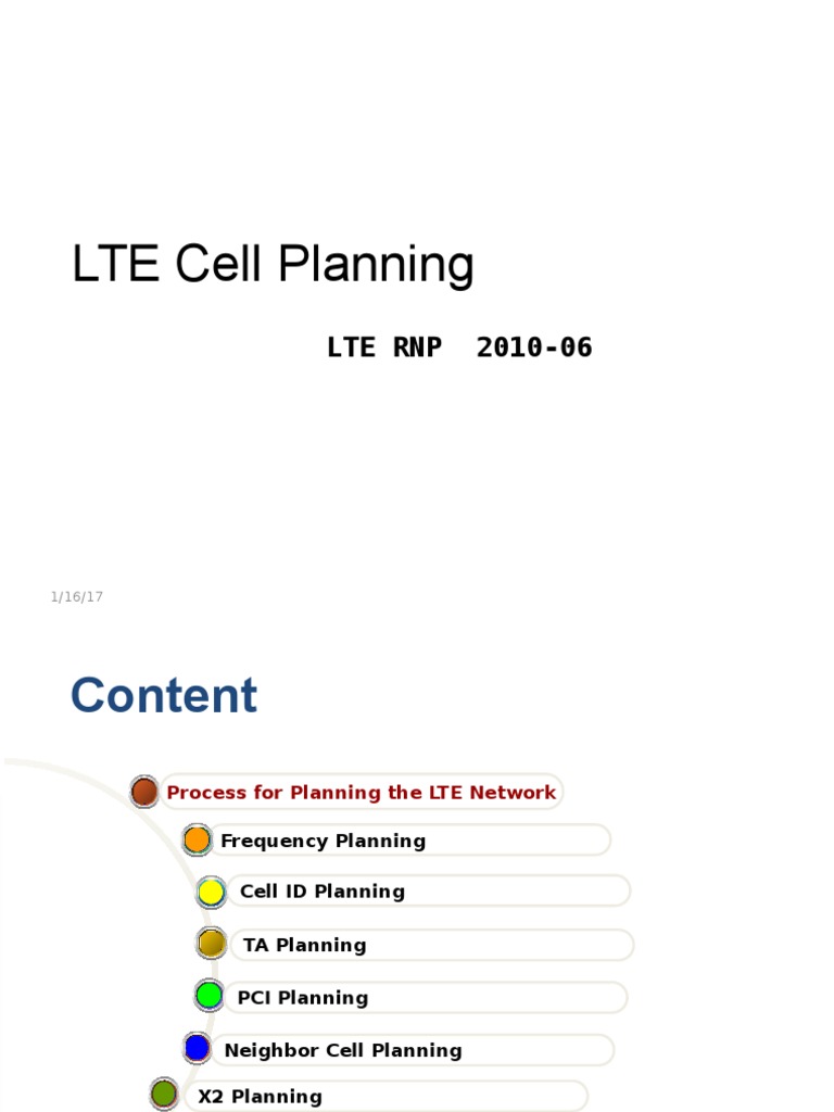 LTE Cell Planning | PDF | Lte (Telecommunication) | Sequence