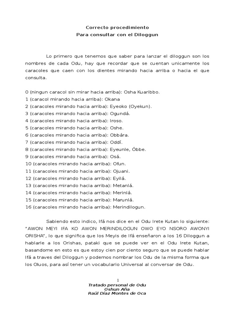 Ifa A Traves Del Diloggun-Ultimo | PDF | Santeria | Religión y creencia