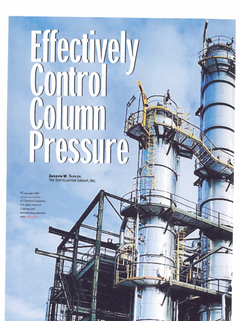 Distillation Column Pressure Control | PDF | Distillation | Steam