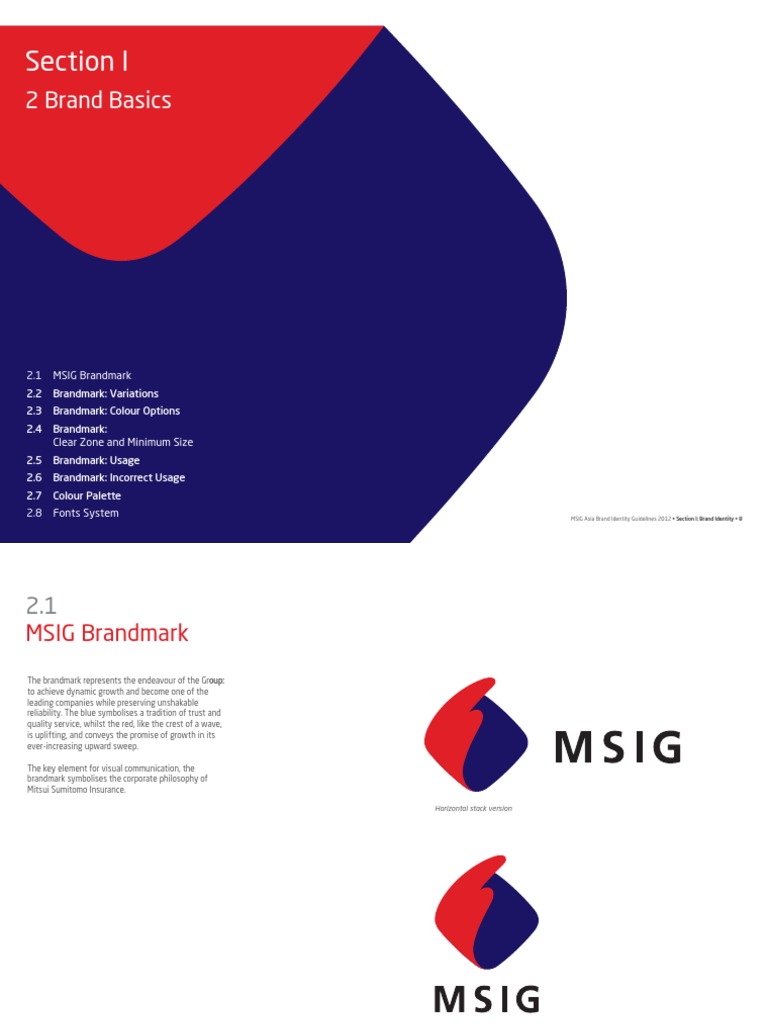 MSIG Brandmark Guidelines | PDF | Typefaces | Logos
