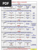 Hydraulic Formula Calculator | PDF | Litre | Flow Measurement