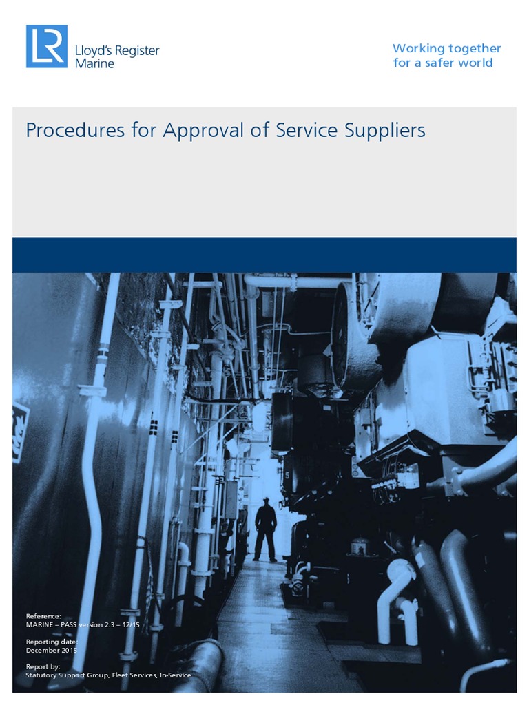 Procedures For Approval of Service Suppliers | PDF | Iso 9000 ...