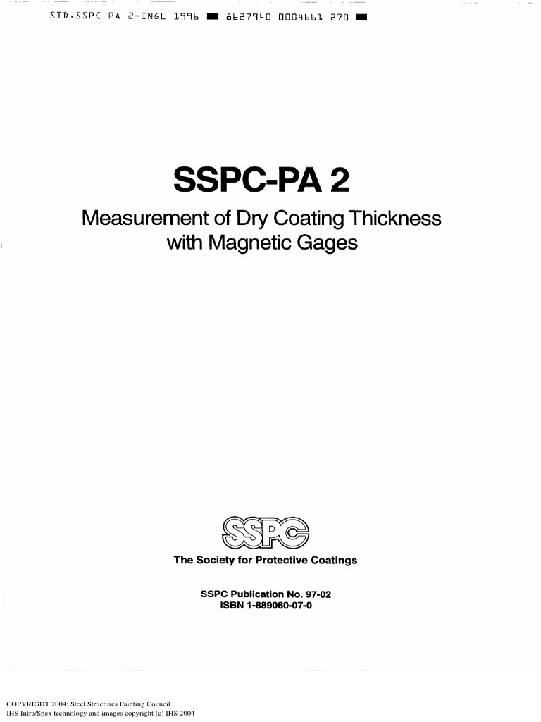 SSPC Pa 2 PDF | PDF