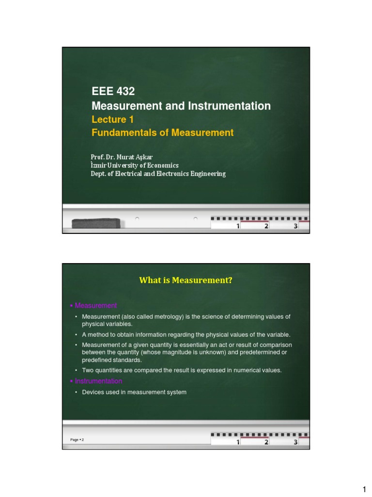 Measurement and Instrumentation Engineering Notes | PDF | Kilogram ...