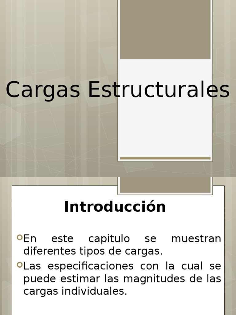 Cargas Estructurales | PDF | Tecnología | Ciencia y matemáticas