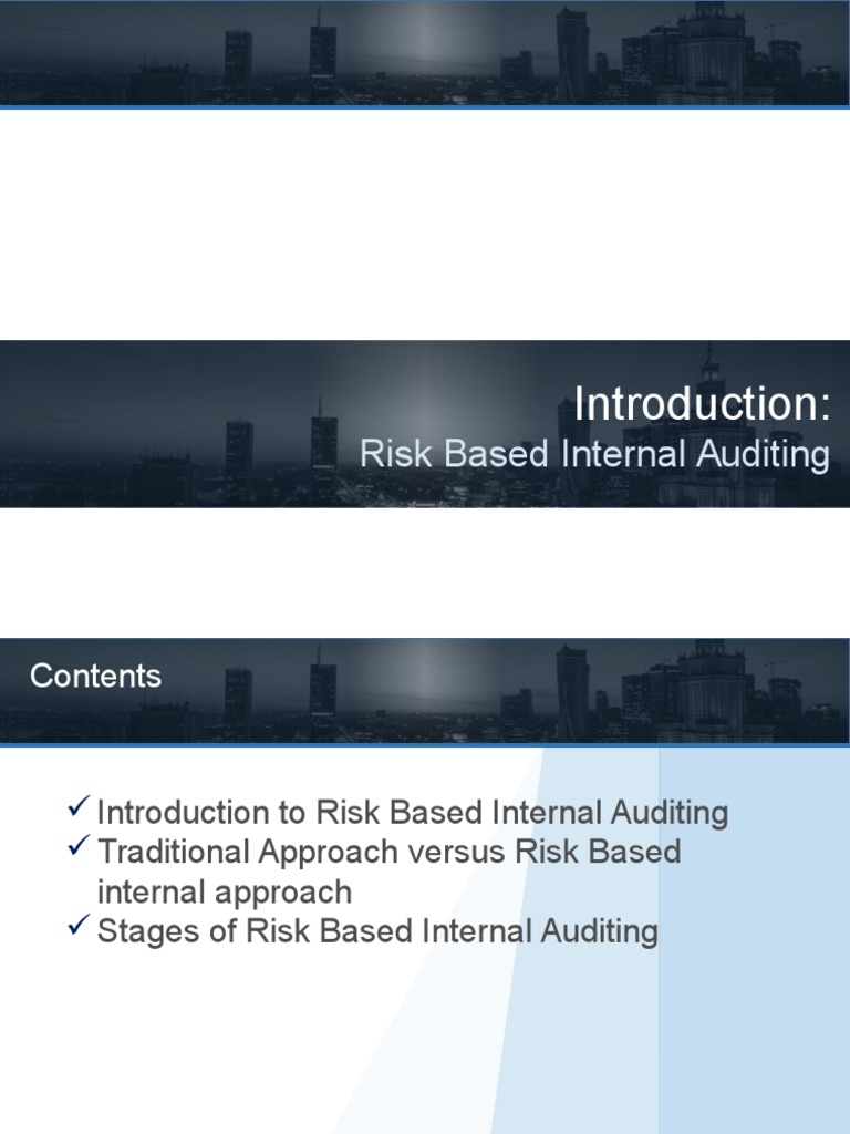 Risk Based Internal Audit | PDF | Internal Audit | Risk