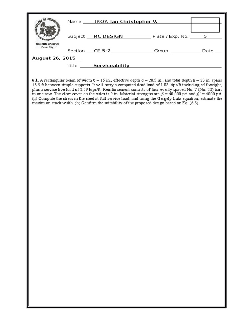 RC 6 | PDF | Beam (Structure) | Structural Steel