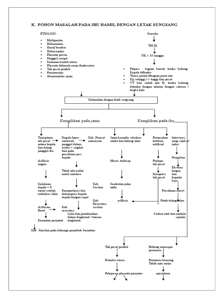 POHON MASALAH Kehamilan Letak Sungsang | PDF | Kesehatan Holistik ...