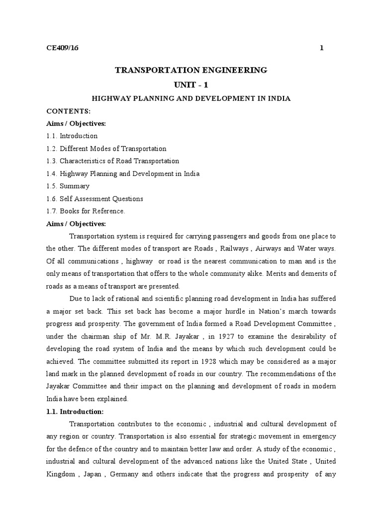 Transportation Engineering PDF | PDF | Lane | Traffic