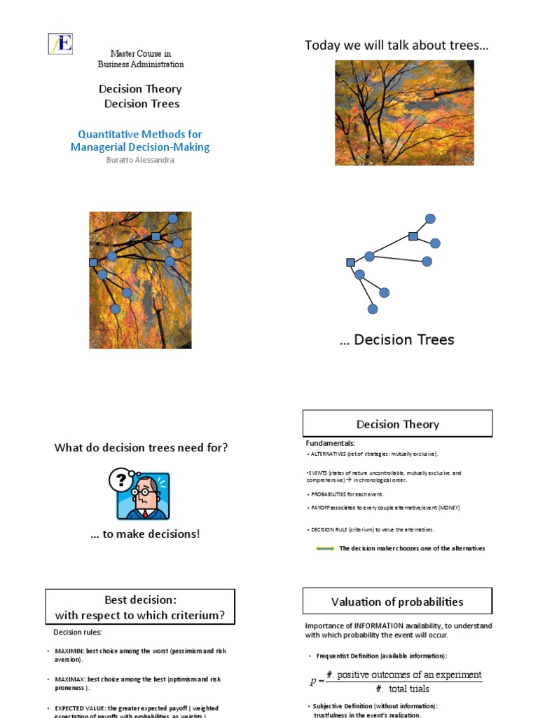 Decision Trees | PDF | Mathematical And Quantitative Methods (Economics ...