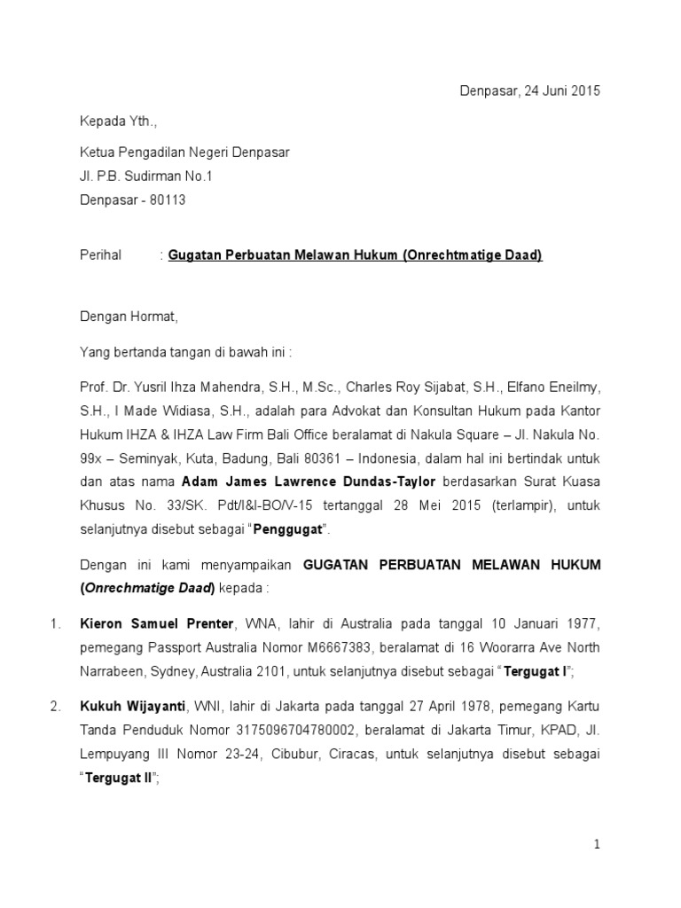 Finished Gugatan PMH Pt. Mexicano Asia - Barbacoa | PDF