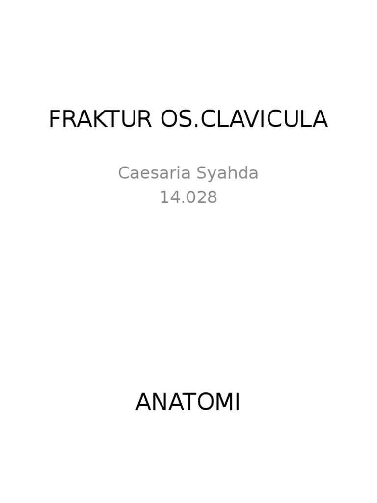 Penanganan Fraktur Clavicula | PDF