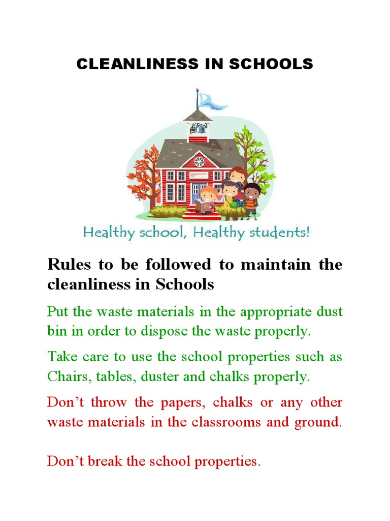 Cleanliness in Schools | PDF