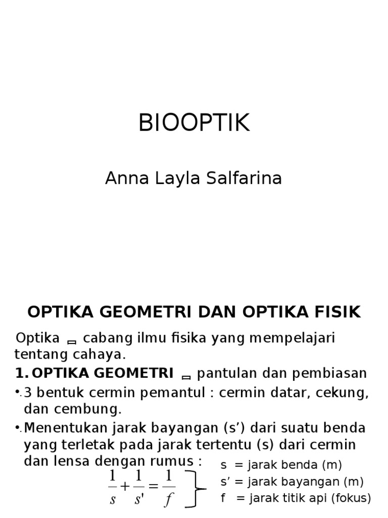 Bio Optik | PDF