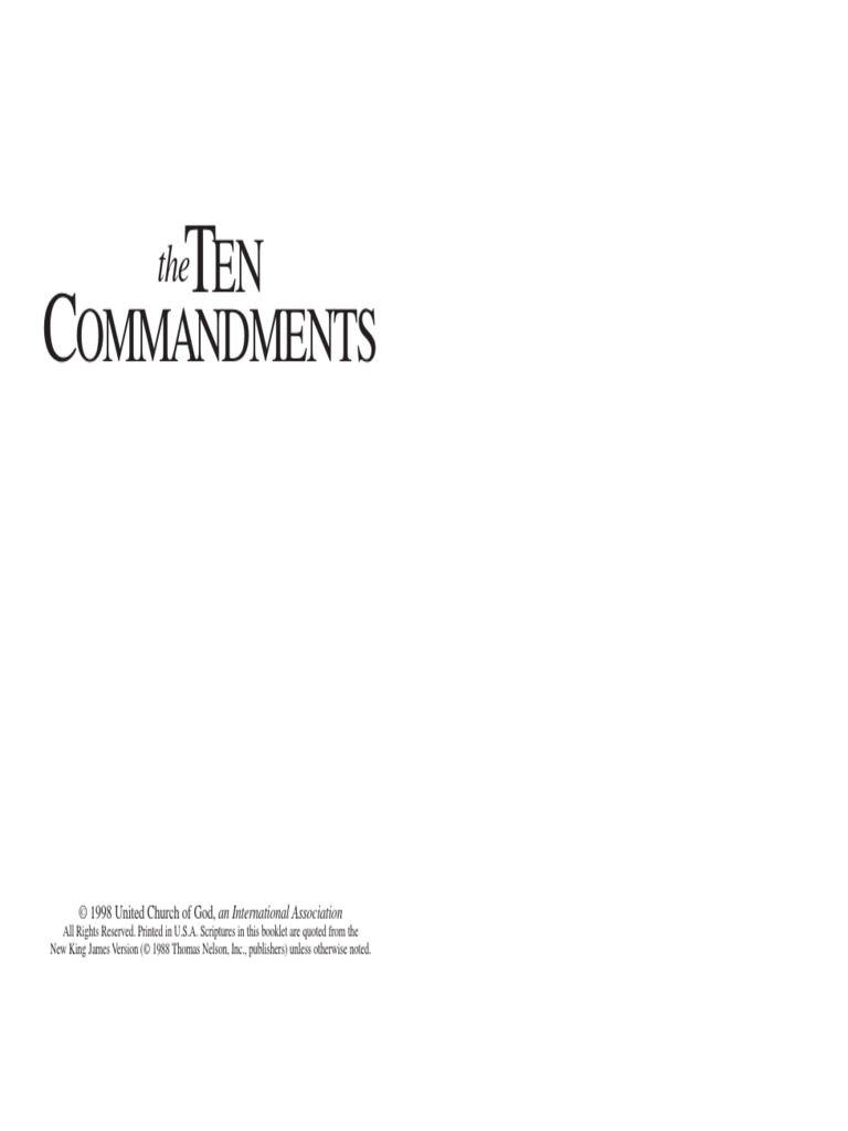 The Ten Commandments | PDF | Ten Commandments | Love