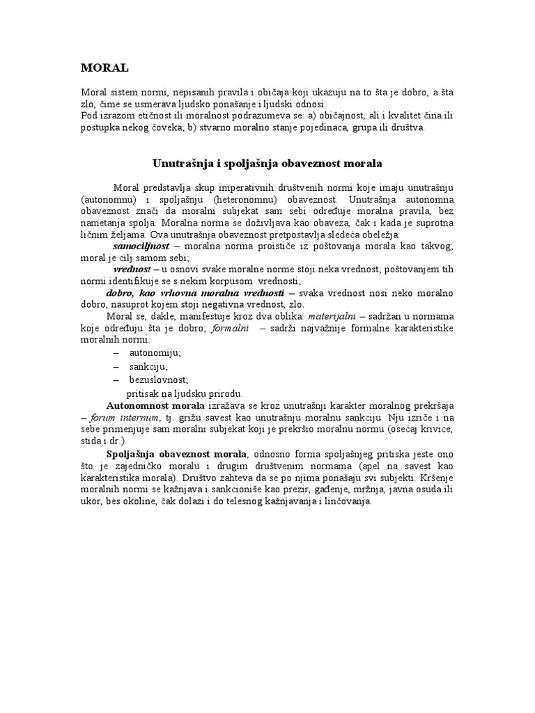 Etika-Moja Skripta | PDF