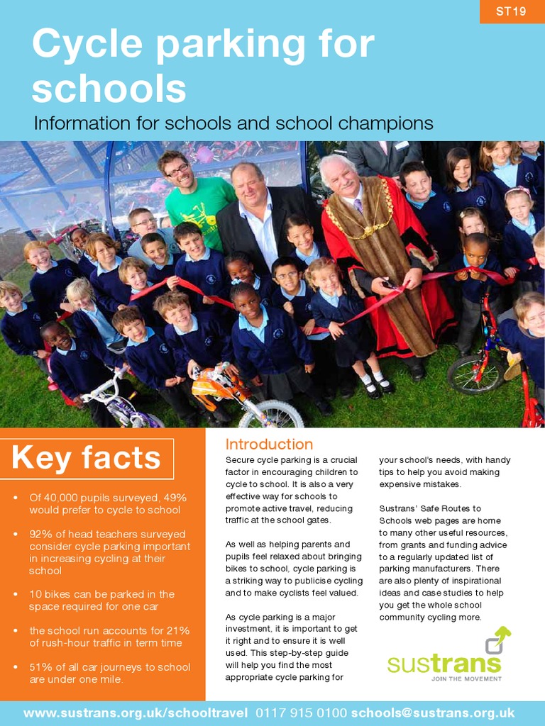 SRS Cycle Parking For Schools | PDF | Transport