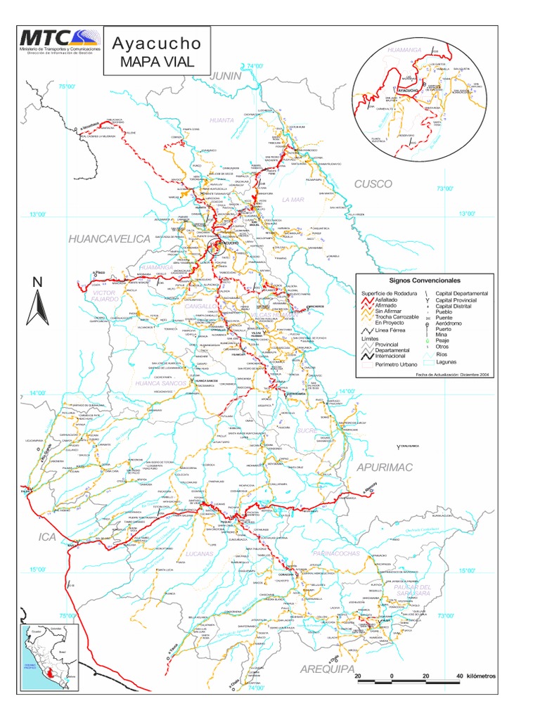 Mapa A Color de Ayacucho PDF | PDF