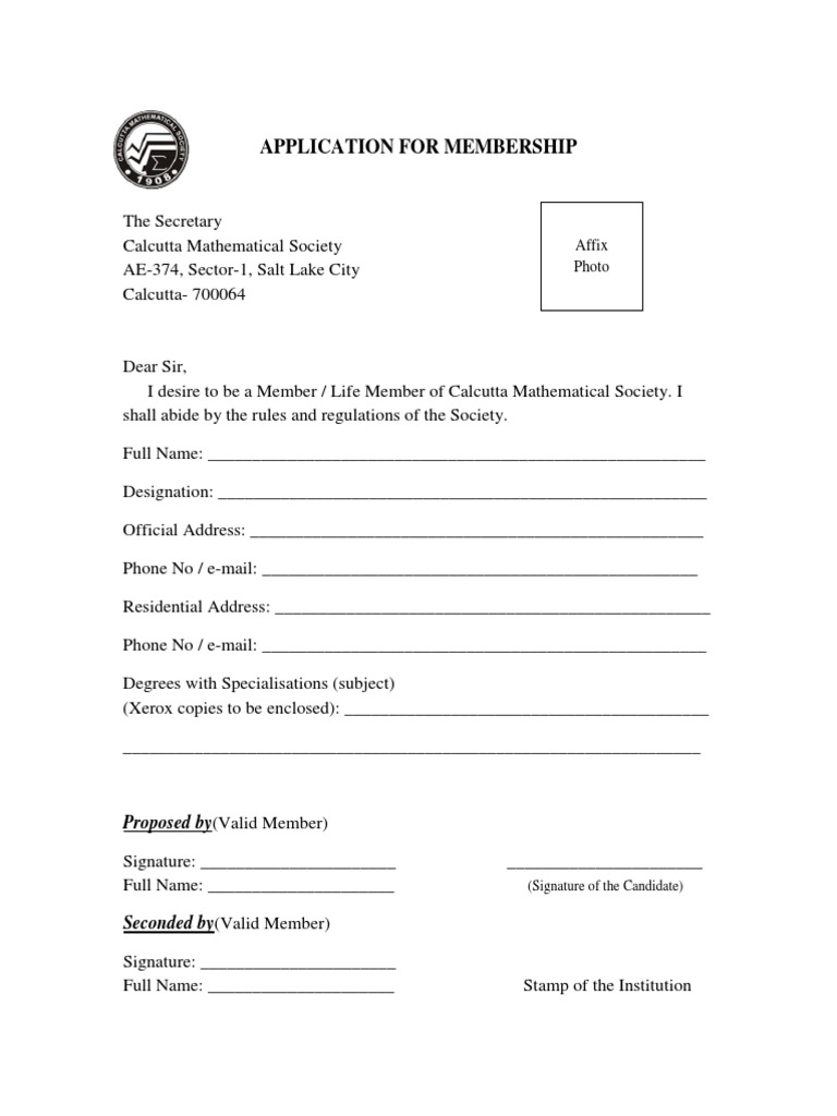 Manuscript Member Form | PDF
