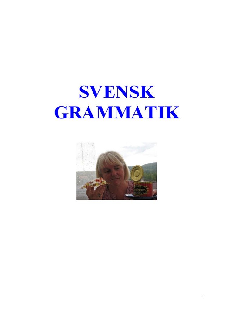 Svensk Grammatik | PDF