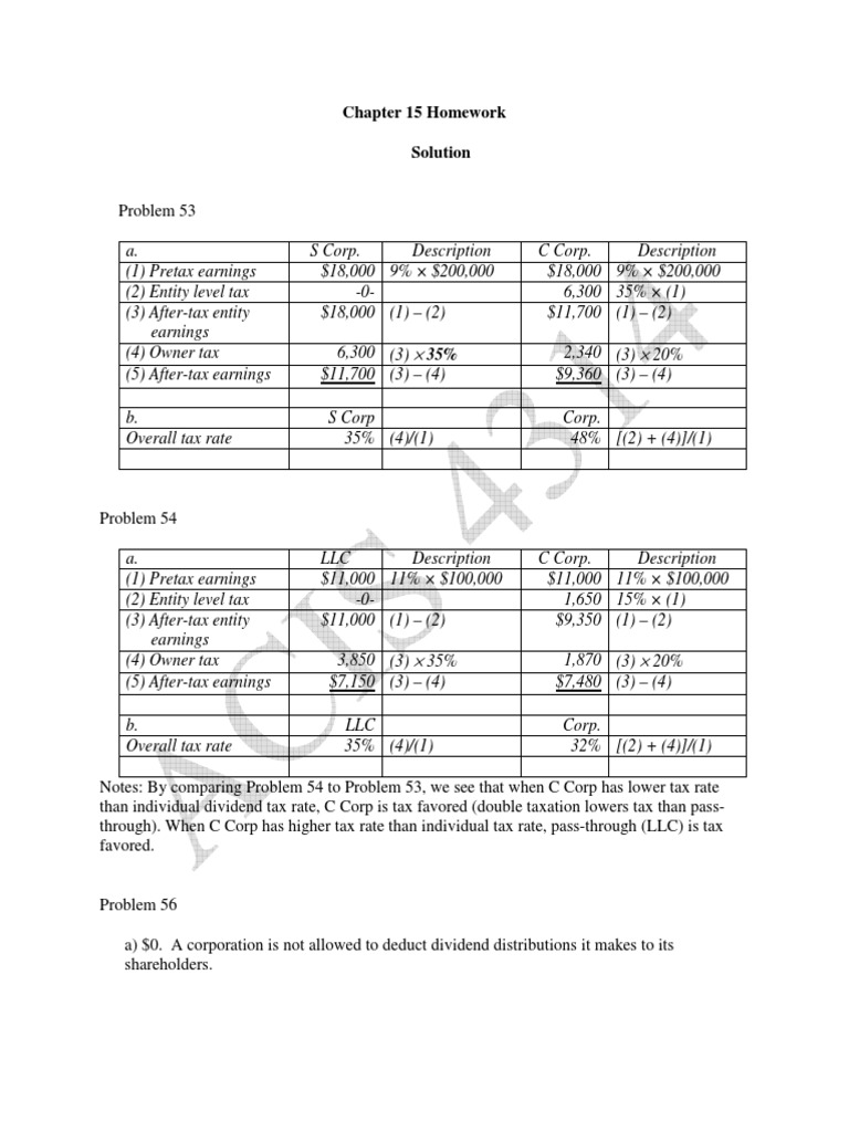 Chapter 15 Homework Solutions | PDF