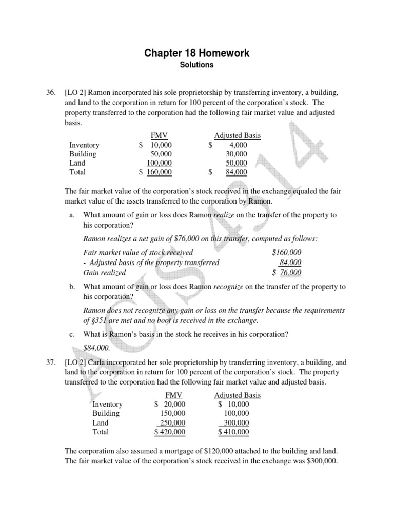 Chapter 19 Homework Solution | PDF | Market Value | Fair Market Value