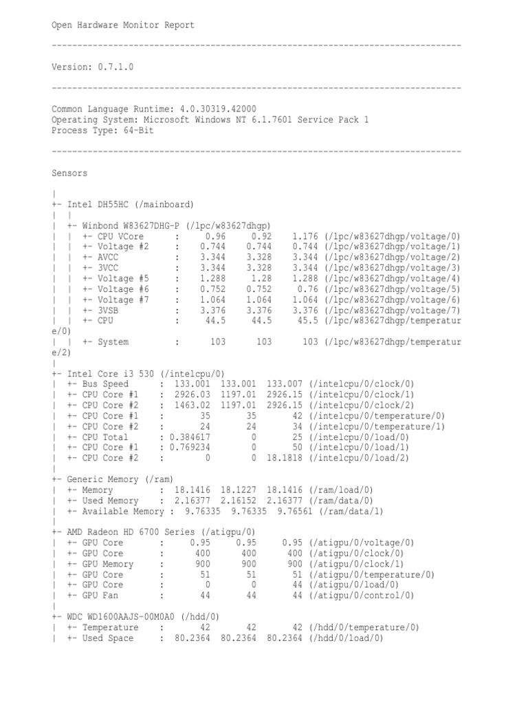 Open Hardware Monitor Overview | PDF | Computer Architecture | Central ...