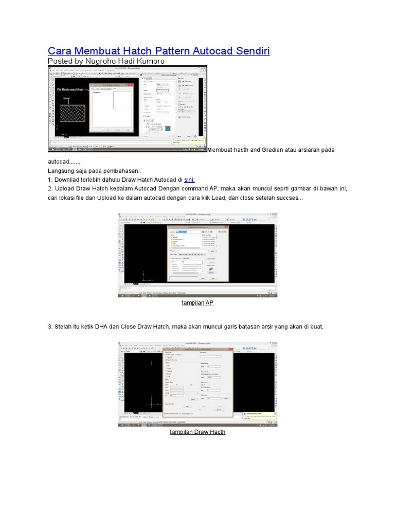 Cara Membuat Hatch Pattern Autocad Sendiri | PDF