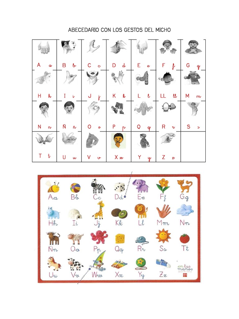 Abecedario Con Los Gestos Del Micho
