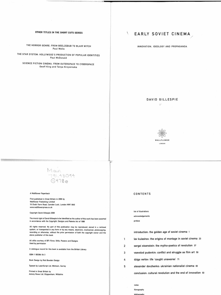 David Gillespie - Early Soviet Cinema (Innovation Ideology and ...