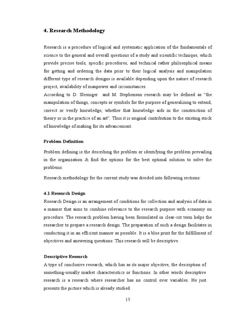 Research Methodology: Problem Definition | PDF | Research Design ...