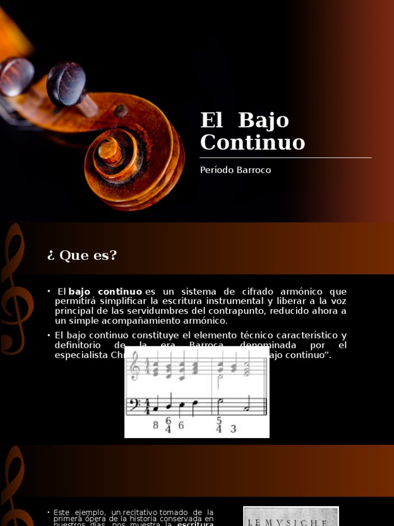 El Bajo Continuo | PDF | Elementos de la música | Teoría musical