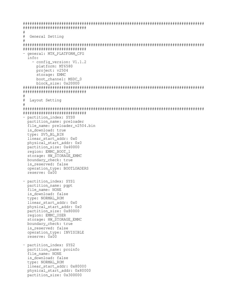 MT6580 Android Scatter | Download Free PDF | Computer Hardware | Data