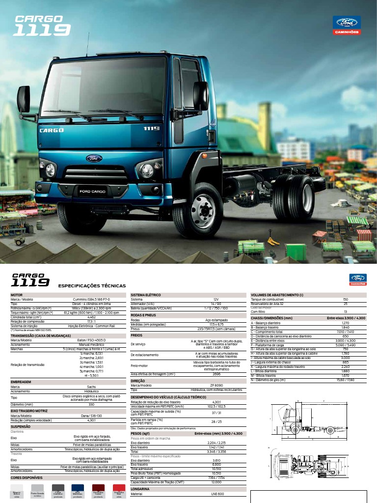 C1119 Specifications Brochure | PDF | Veículo motorizado | Tecnologia ...