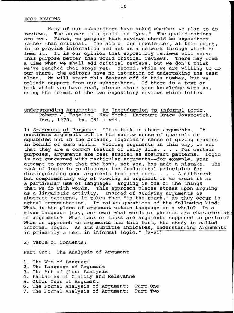 Understanding Arguments An Introduction | PDF | Argument | Logic