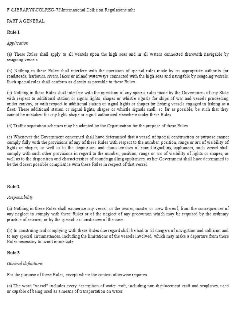 Colreg 72 | PDF | Traffic | Radar