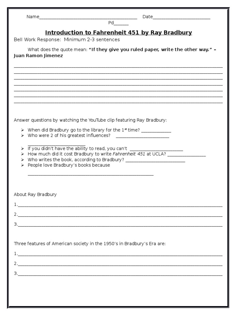 Intro To 451 Student Handout | PDF