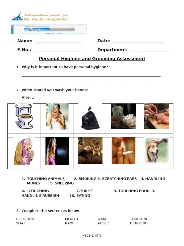 Grooming Assessment | PDF | Hygiene