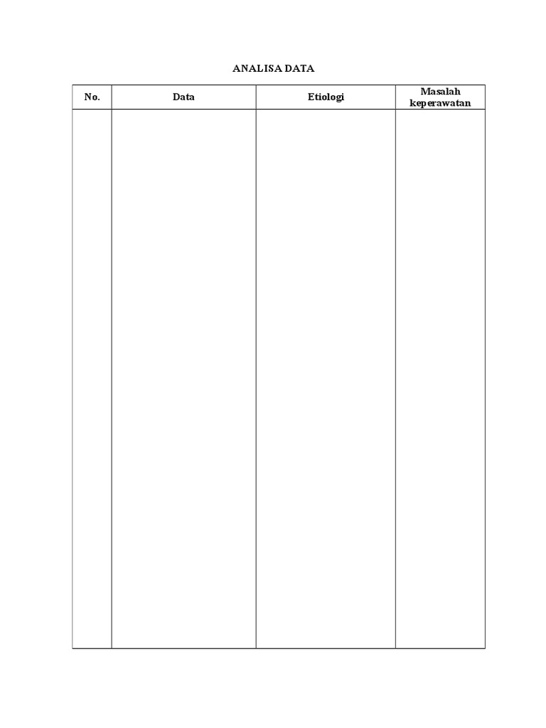 Format Analisa Data-Evaluasi | PDF