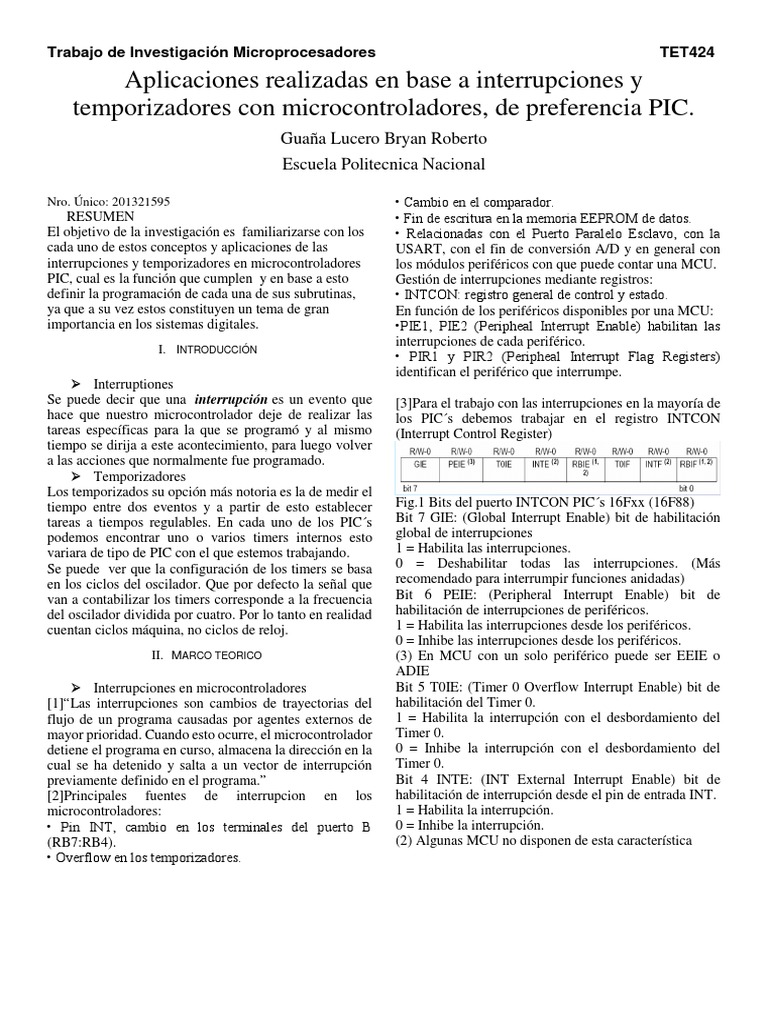 Interrupciones y Retardos | PDF | Microcontrolador | Equipo de oficina