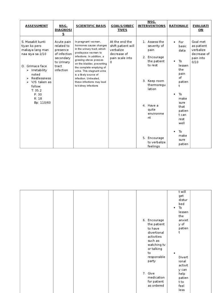 NCP For Pain FINAL | PDF