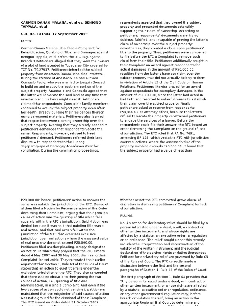 Declaratory Relief Cases | PDF | Declaratory Judgment | Certiorari