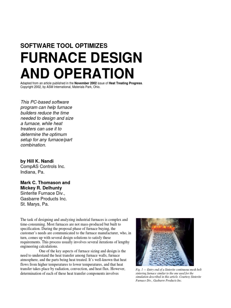 Furnace Design and Operation | PDF | Heat Transfer | Sintering