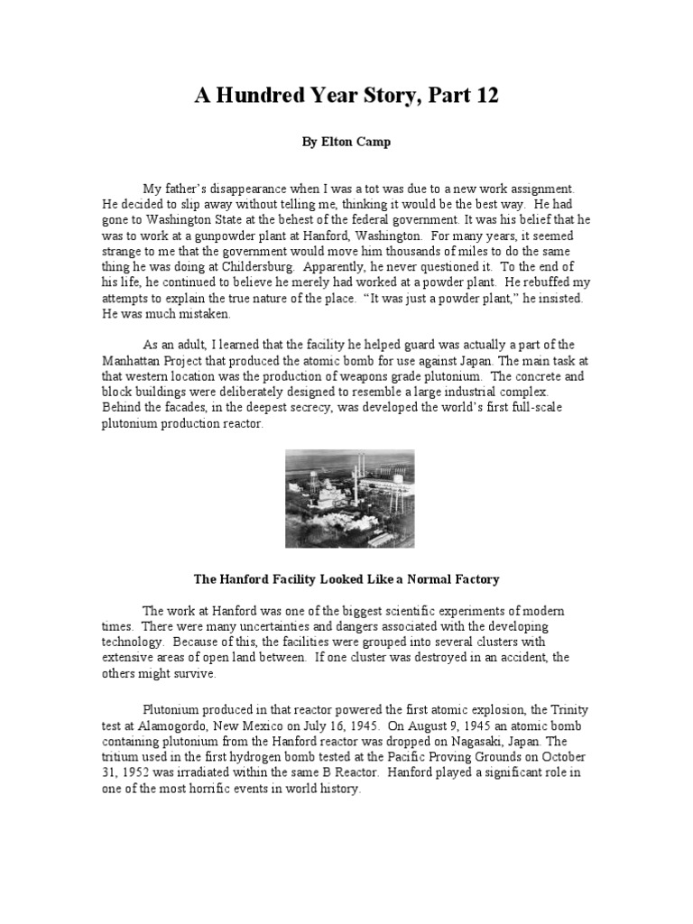 A Hundred Year Story, Part 12 | PDF | Manhattan Project | Bull