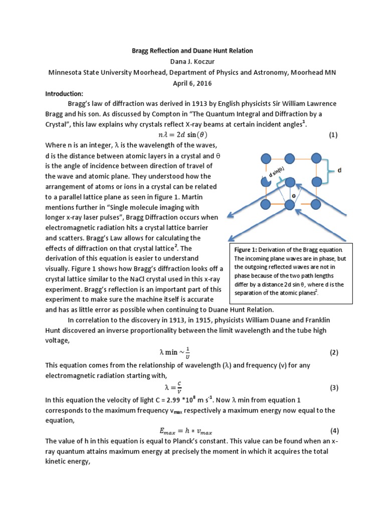 Duane Hunt | PDF | X Ray | Atomic Physics